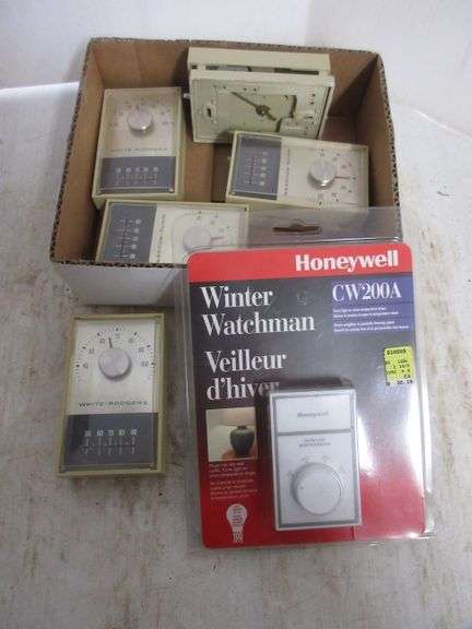S-Heat only 24V vertical white Rodgers thermostat, no batteries needed ...