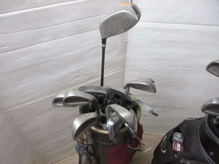 Golf clubs in (2) bags, Nike, Ping, and more, up to 35"H, various ...