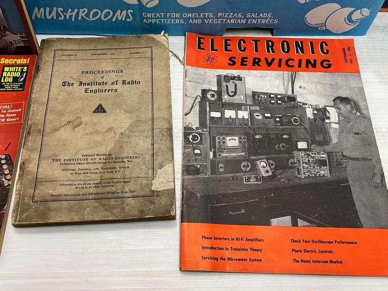 Antique and vintage radio and TV magazines/reference material, dates ...