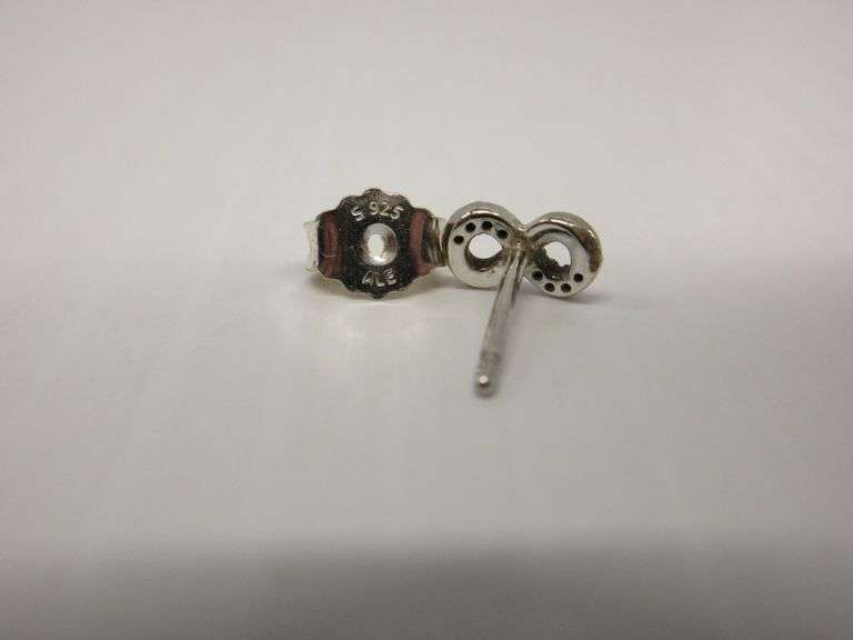 (2) Pairs of Pandora earrings, include: Pandora sparkling infinity stud ...