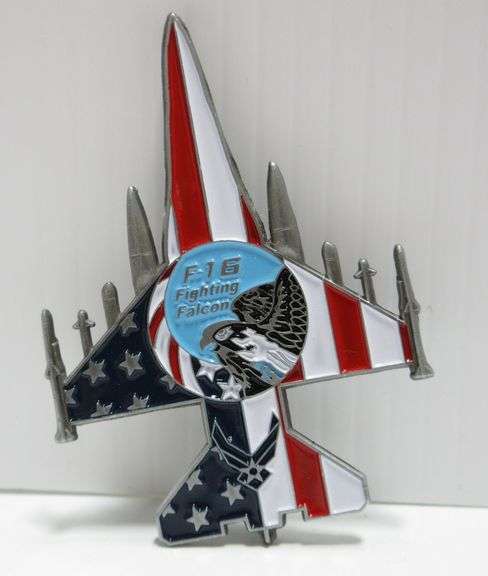 US Air Force F-16 challenge coin, new - Albrecht Auction Service