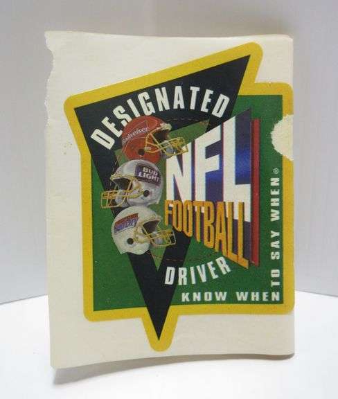 Very old and rare NFL Football designated driver stickers, says "Know ...