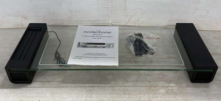 Modern Home tempered glass smart monitor stand with built in speakers ...