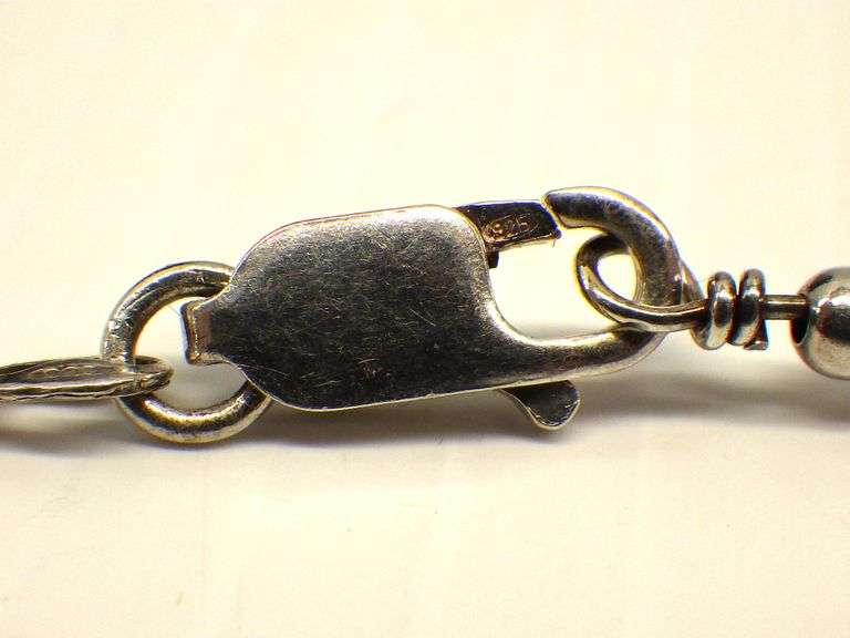 Designer signed sterling silver necklace and earrings, Earrings, Ed ...