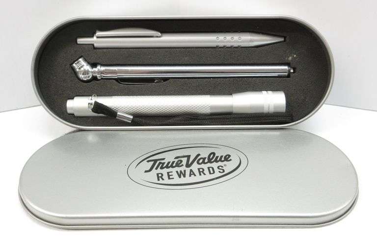 True Value Rewards pocket/car set, includes: Tire pressure gauge, metal ...