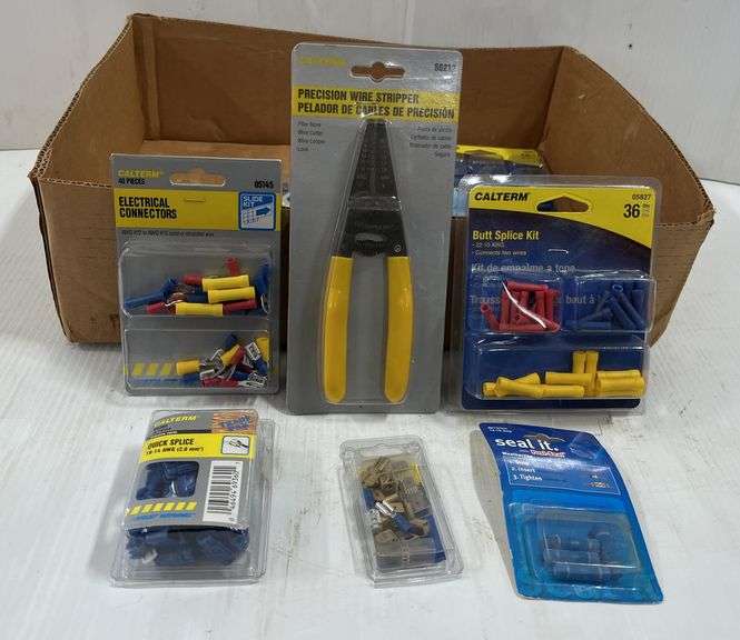(13) Packages of wire terminals, includes: 100-Count 16/14 AWG blue ...