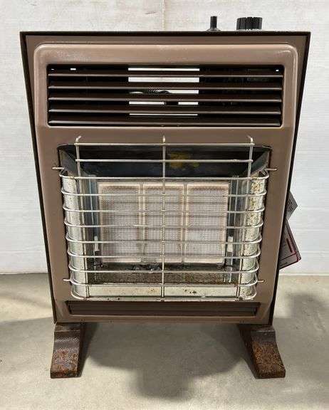 Martin gas heater on stands, natural gas, 17"W x 8"D x 24"H, used ...