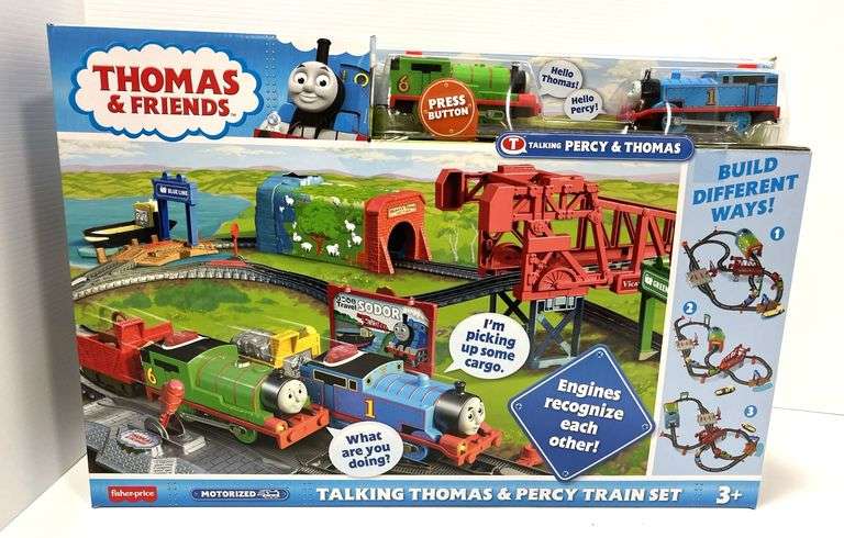 Fisher-Price talking Thomas and Percy Train Set, build different ways ...