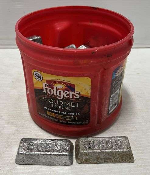 (22) Bars of lead, approx. 22 lbs., good - Albrecht Auction Service