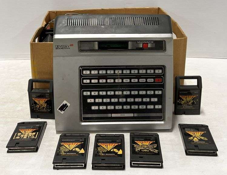 Odyssey 2 video game system with (49) games, used - Albrecht Auction ...