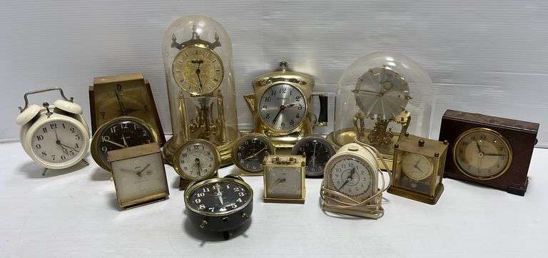 (15) Clocks, various sizes and types, up to 12"H, unknown condition, as ...