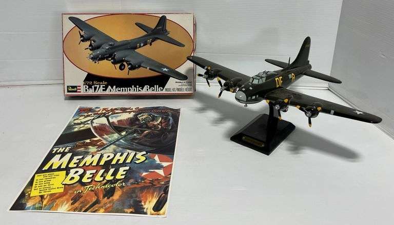 B-17 Memphis Belle model kit, plant and poster, 11" x 15 1/2 ...