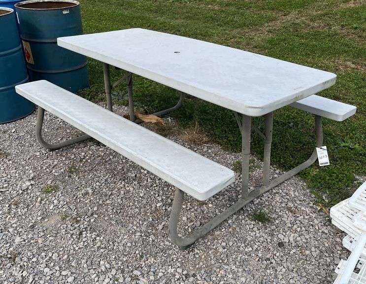 Lifetime fiberglass picnic table, foldable, 57"W x 6'L - Albrecht ...