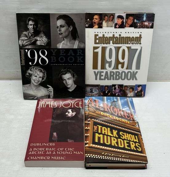 (4) Books, include: James Joyce, Al Roker, and 2- Entertainment ...