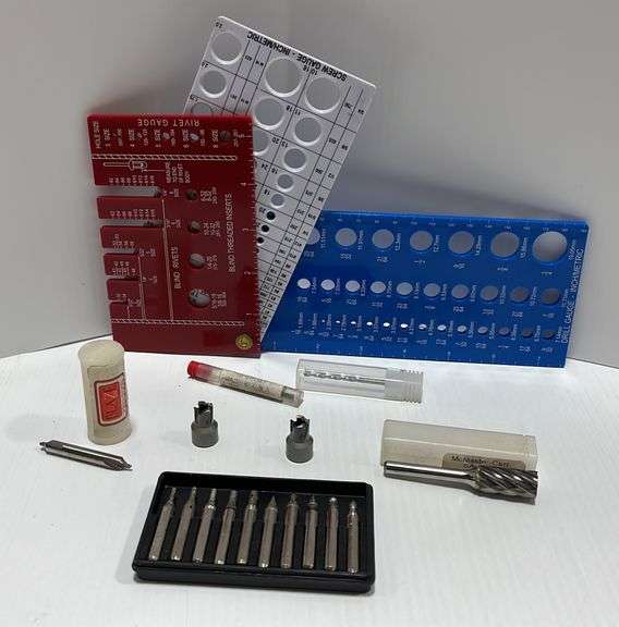 Machine tools, include: Bits, cutters, 3-Piece gauge set, Drill gauge ...