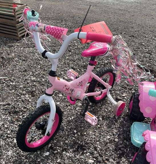 Minnie-Mouse pink chick bike with minnie-mouse 4-wheeler - Albrecht ...
