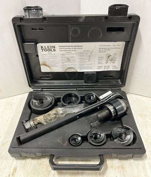 Klein Tools knockout punch set with ratchet wrench, 53732-SEN, good ...