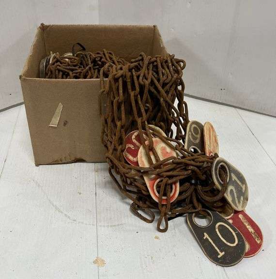 Cattle tags, include: (11) Assorted. chains, (13) Tags, and (14) Tags ...