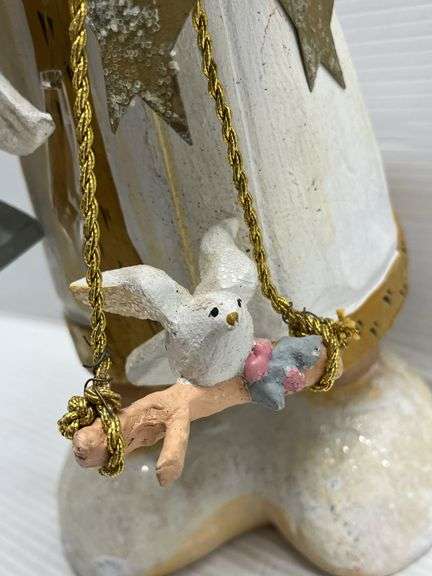 Santa with Angels folk art, marked D. Calla on back, House of Hatten ...