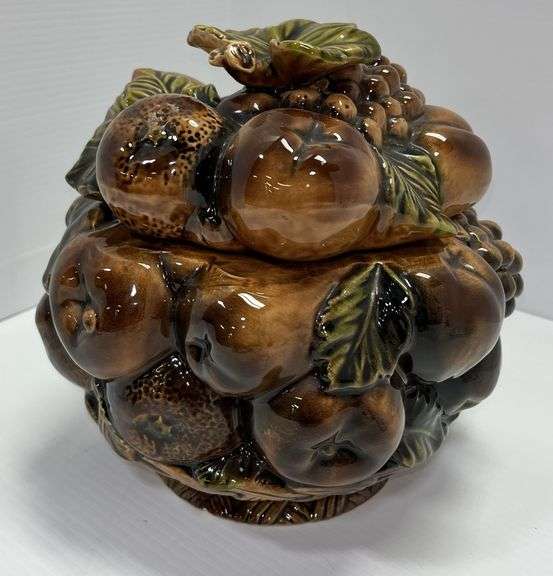 1960 Vintage Inarco Japan brown fruit dish, 8 1/4"H - Albrecht Auction ...