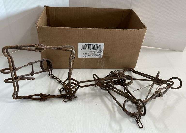 Traps, one- 110 Conibear, two- 220 Conibear, five- leg traps, all ...