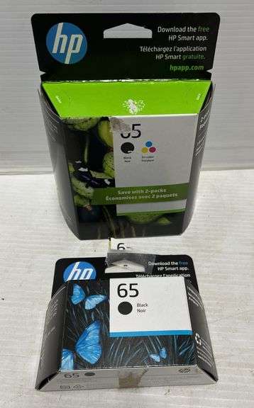(2) Packs of No. 65 ink cartridges, 1- single pack, and 1- double pack ...