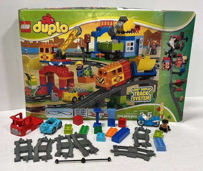 Lego Duplo train set, box- 22"L, heavy box wear - Albrecht Auction Service