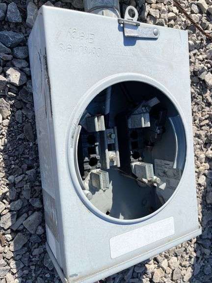 100 AMP Temporary Service Meter/Breaker Box, weather proof cover ...