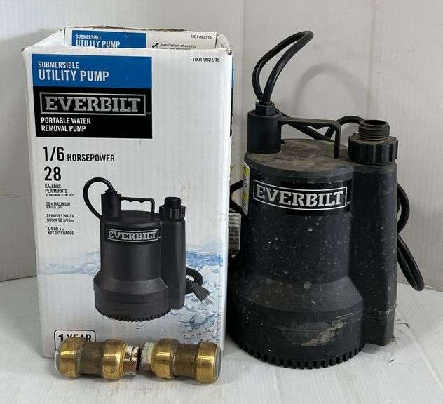 1/6 HP Submersible utility pump by Everbilt, used, works - Albrecht ...