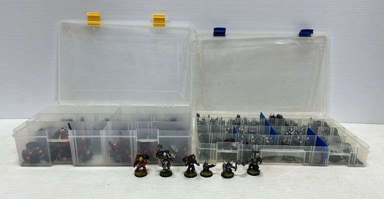 (2) Boxes of Warhammer figurines, boxes- 14"L, good - Albrecht Auction ...