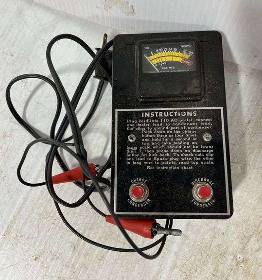 Small engine condenser and coil tester, 7"W - Albrecht Auction Service