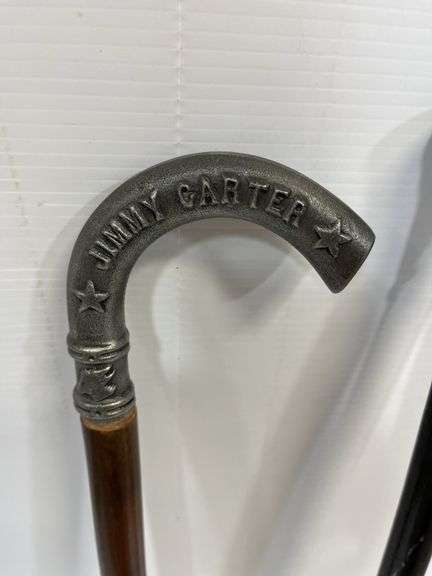 Pair of older political canes, "Annual Encampment, Sept, 20th, 1892 ...