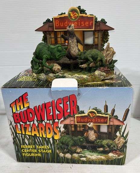 The Budweiser Lizards "Ferret Takes Center Stage" figurine, box- 9"W ...