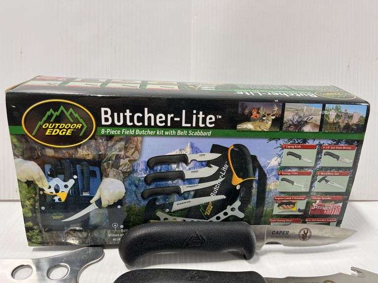 Butcher Lite 8-piece field butcher kit with belt scabbard - Albrecht ...