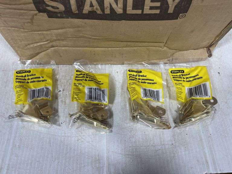 Over (200) Stanley gold railing brackets, all new - Albrecht Auction ...
