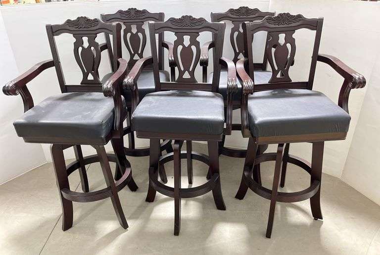 (5) Bar stools bunch, 18"W x 30"H seat - Albrecht Auction Service
