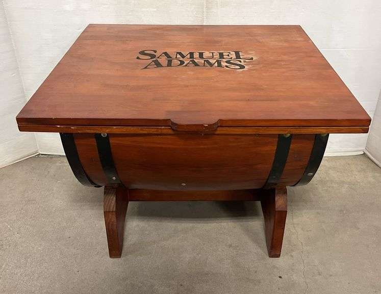 Sam Adams barrel cooler, 27"W x 26"D x 20"H, some wear, used, nice ...