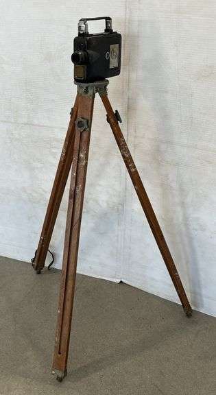 Vintage 1920's Kodak Cine Magazine, movie camera on wood tripod, camera ...