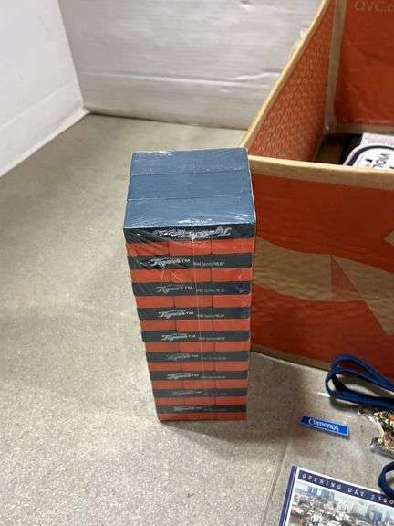 Detroit Tigers collectible items, includes: Block game, Metal signs "D ...