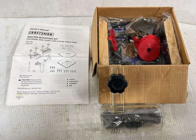 Craftsman router mounting kit, no. 922210, NIB - Albrecht Auction Service