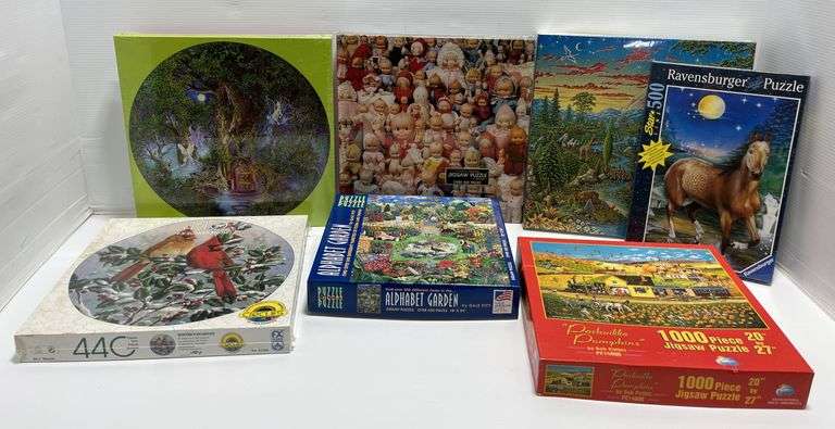 (7) Older puzzles, excellent, unopened, NIB - Albrecht Auction Service