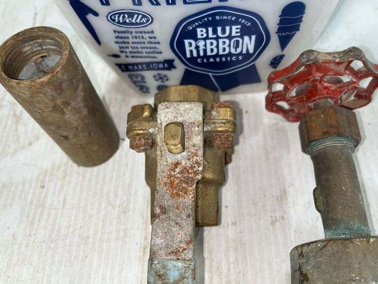 (6) Valves, include: 3- Ball valves, Gate valves, Check valves, old and ...