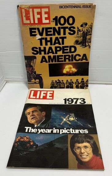 (2) Life magazines, include: 1973 The Year in Pictures, and 1975 100 ...