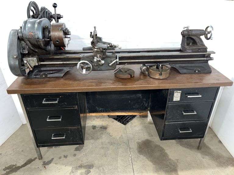 Atlas metal lathe, 10" swing, 36" between centers, comes with 3 jaw ...