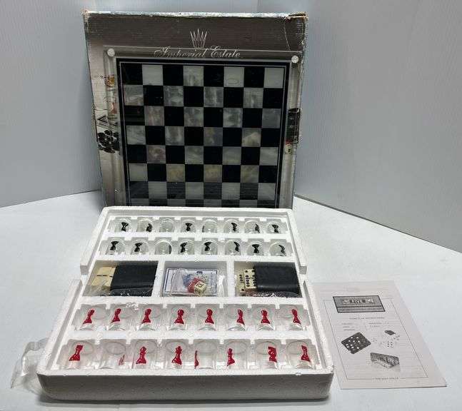 Imperial Estate crystal 5-in-1 crystal game set, NIB, box shows signs ...