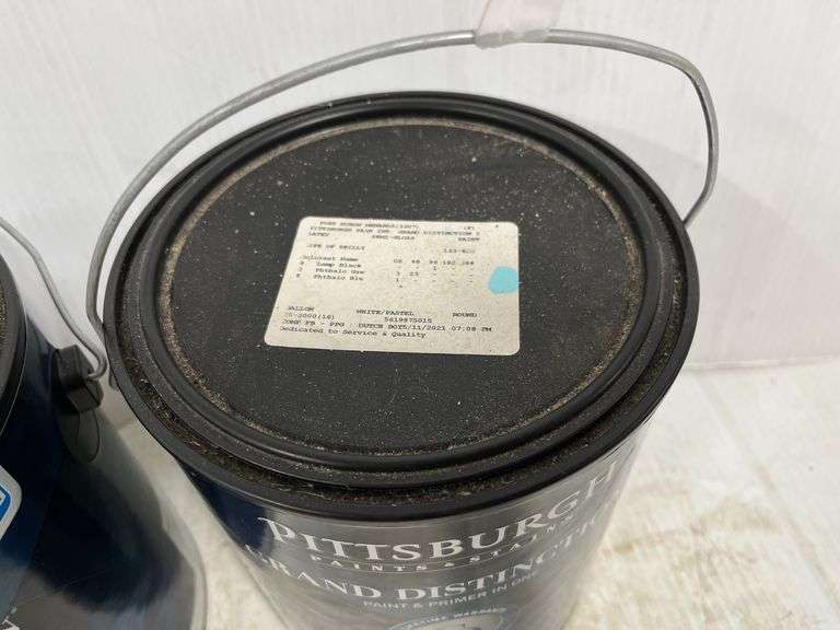 (2) Semi-gloss interior paint cans, new - Albrecht Auction Service