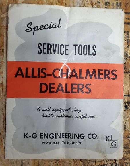 Catalog of Service Tools for Allis Chalmers Dealers - Albrecht Auction ...