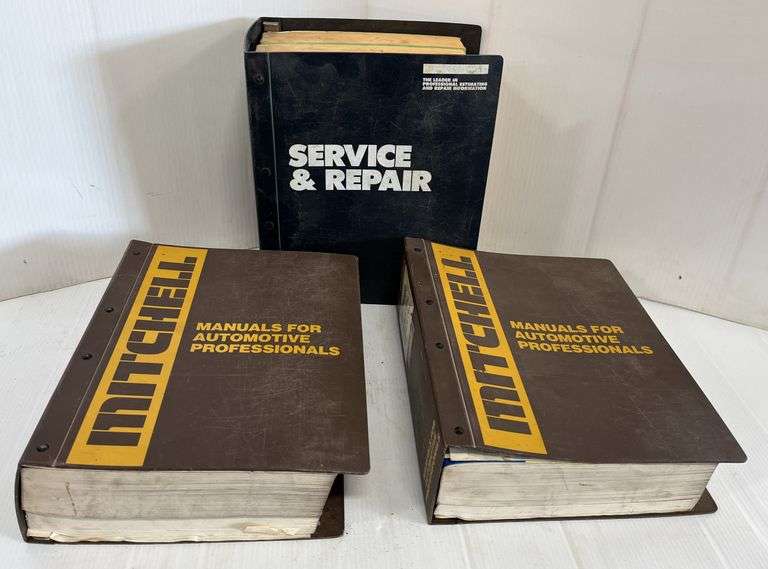 (3) Mitchell repair manual, 1980s to 1990s, good - Albrecht Auction Service