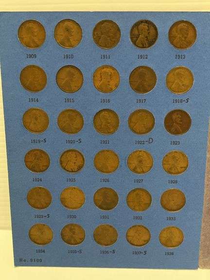 Complete Whitman Book of (90) Lincoln Pennies from 1909 to 1998 ...
