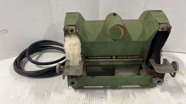 Bench top grinder with buffing pad and wire wheel, works - Albrecht ...